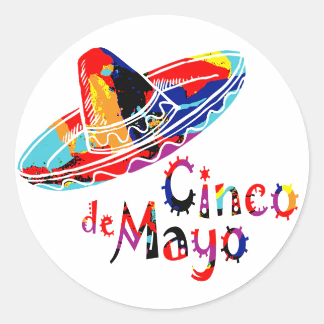Cinco de Mayo Classic Round Sticker | Zazzle