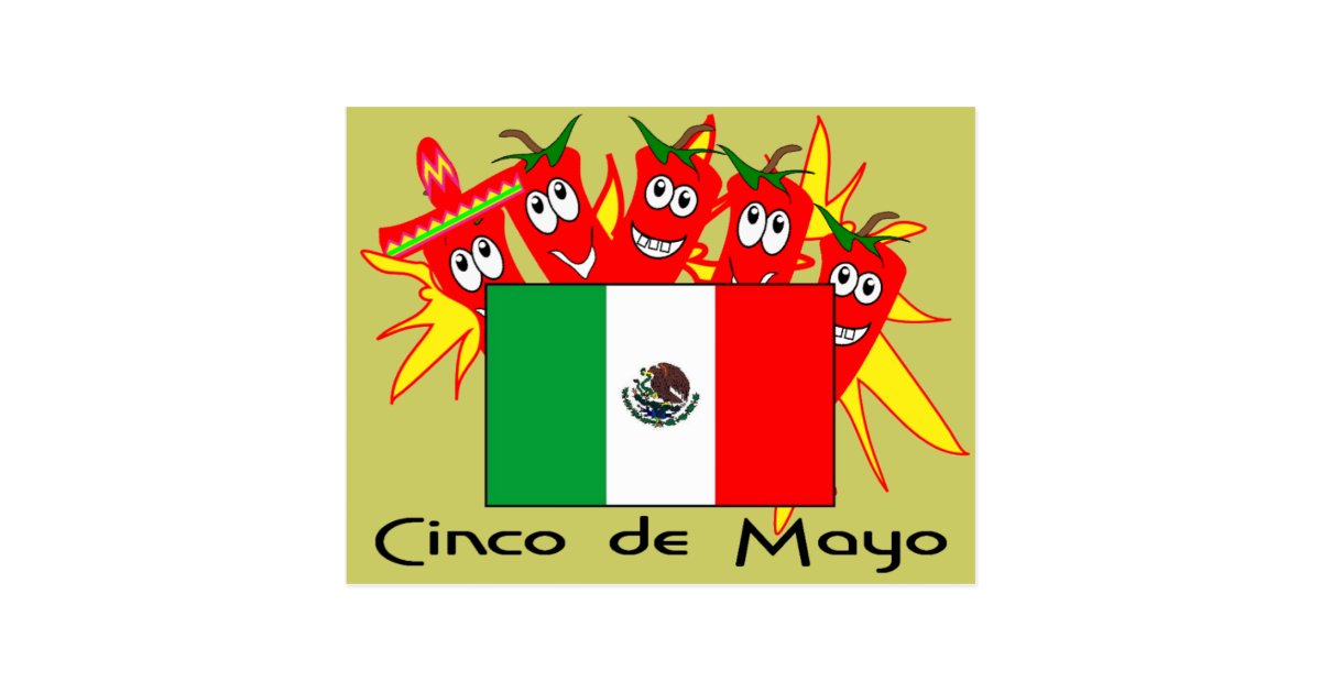 Cinco de Mayo MEXICAN FLAG Postcard | Zazzle.com