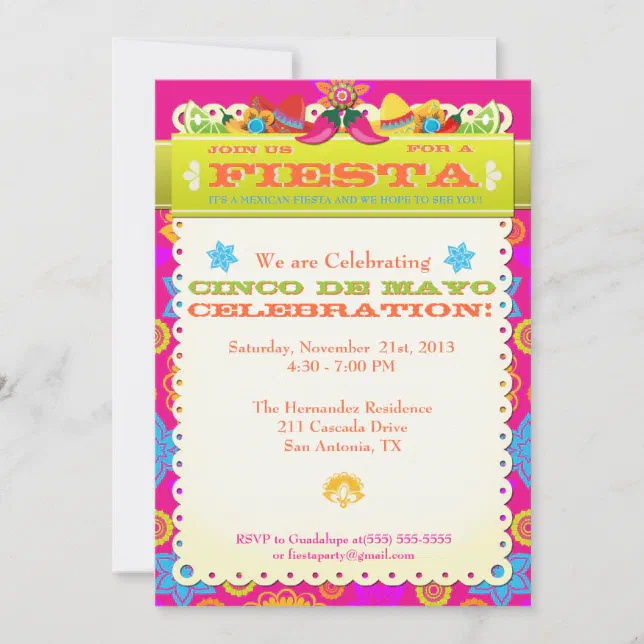Cinco De Mayo Party Invitation Announcement | Zazzle