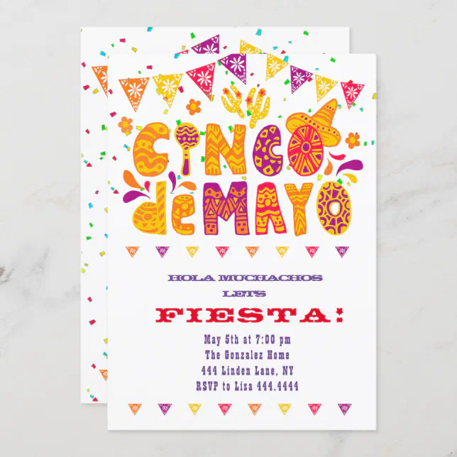 Cinco de Mayo Party Invitations | Zazzle