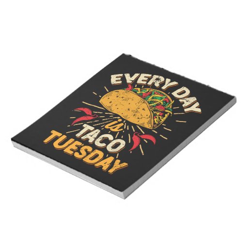 Cinco De Mayo Taco Tuesday Vintage Tacos Notepad | Zazzle