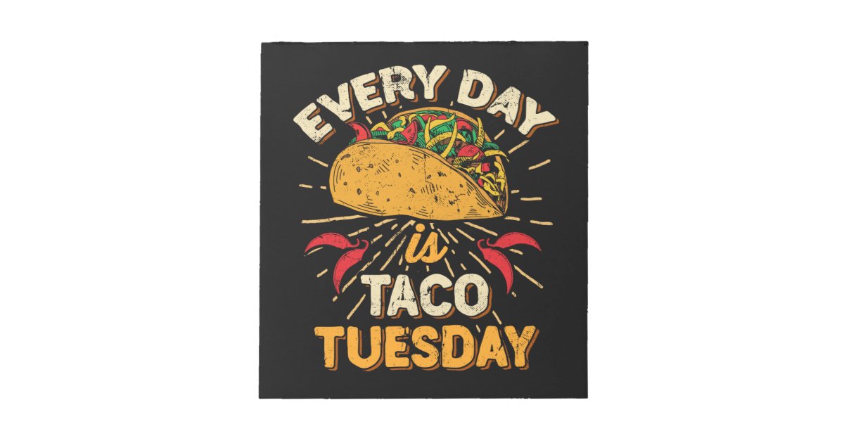 Cinco De Mayo Taco Tuesday Vintage Tacos Notepad | Zazzle