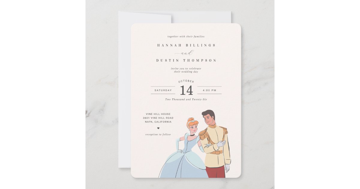 Cinderella and Prince Charming Wedding Invitation | Zazzle
