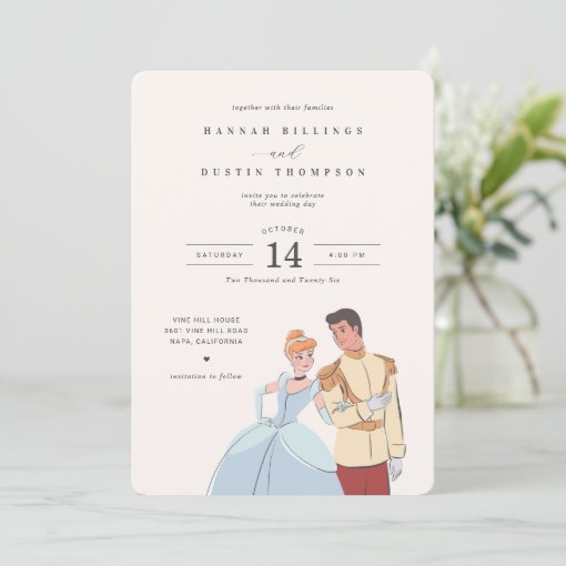 Cinderella and Prince Charming Wedding Invitation | Zazzle