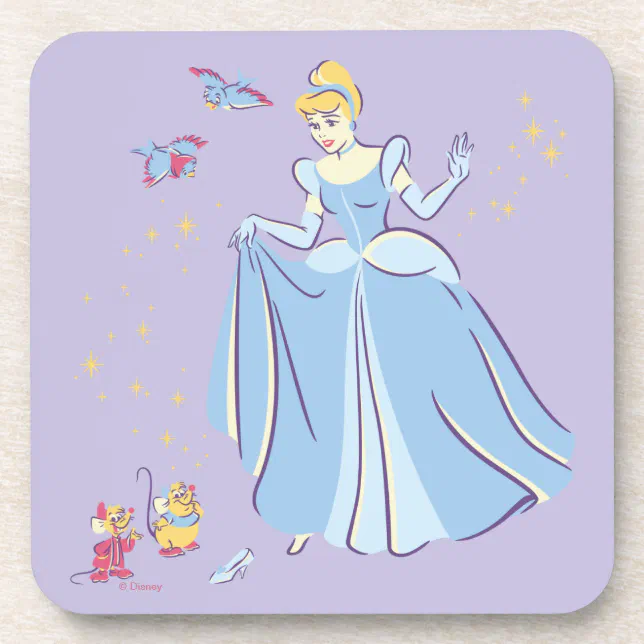 Cinderella | Bibbidi, Bobbidi, Boo Beverage Coaster | Zazzle