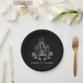 Cinderella Carriage Outline "Midnight's Calling" Paper Plates | Zazzle