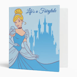 Cinderella & Castle Graphic 3 Ring Binder | Zazzle