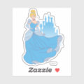 Cinderella & Castle Graphic Sticker | Zazzle