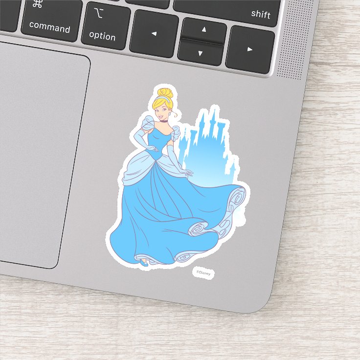 Cinderella & Castle Graphic Sticker | Zazzle
