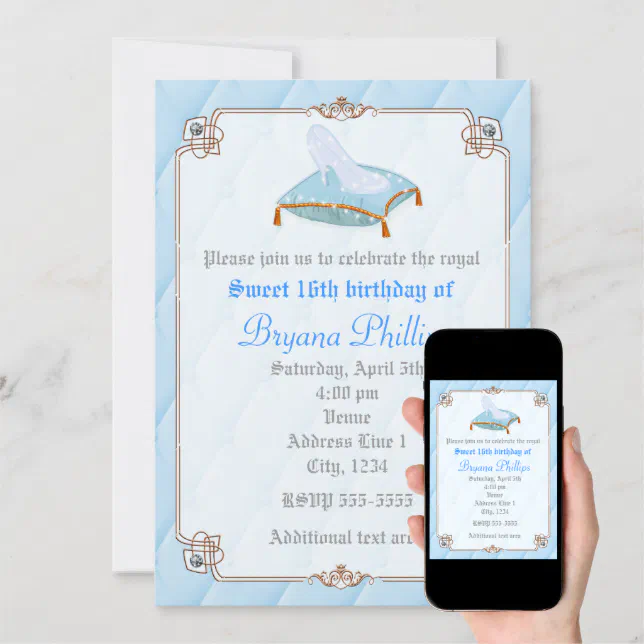 Cinderella Elegant Chic Princess Royal Invitation | Zazzle