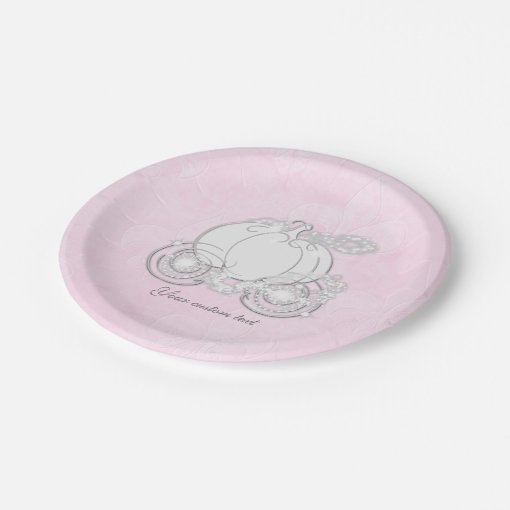 Cinderella Fairytale Carriage Pink Party Plates | Zazzle