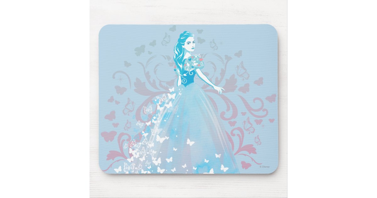 Cinderella Fanciful Butterfly Flourish Mouse Pad | Zazzle