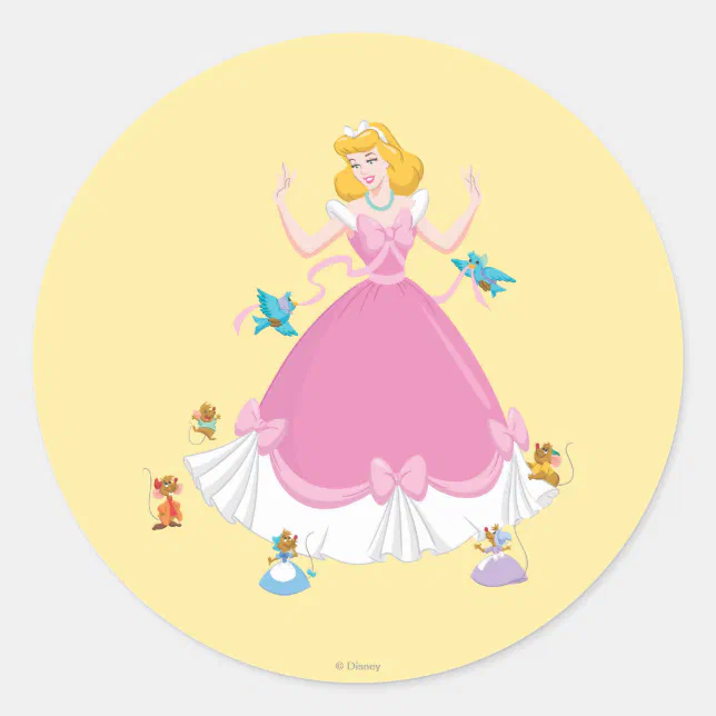 Cinderella & Friends Classic Round Sticker | Zazzle
