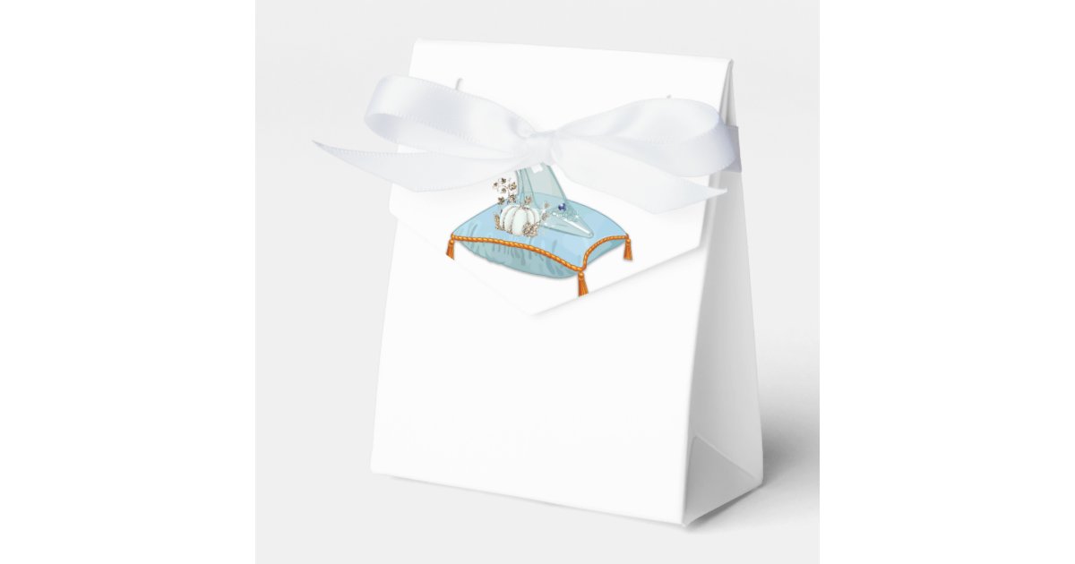 Cinderella Glass Slipper Elegant Bridal Shower Favor Boxes | Zazzle