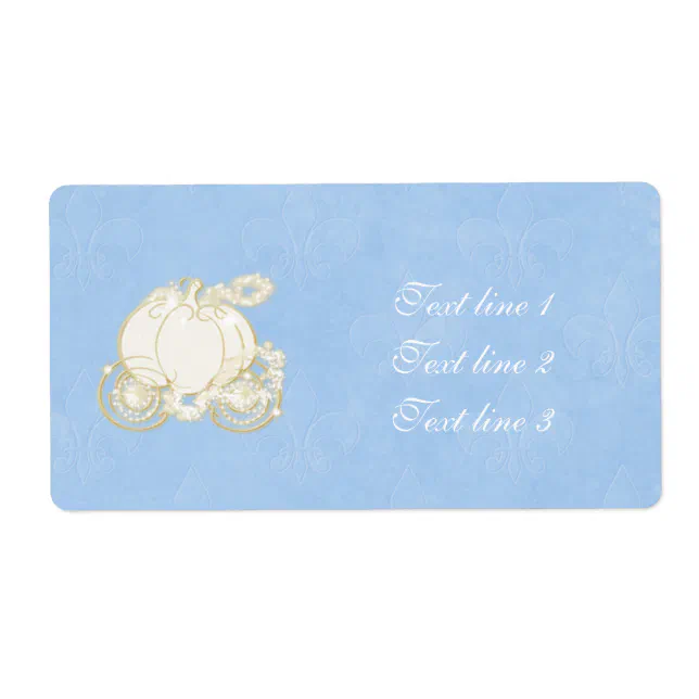 Cinderella Gold Carriage Princess Blue Label | Zazzle