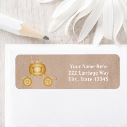 Cinderella Golden Coach Princess Address Labels | Zazzle