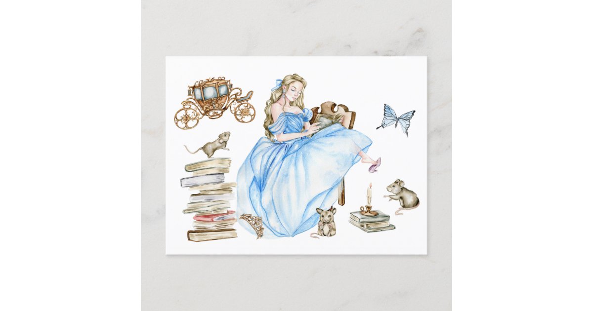 Cinderella greetings card Post card | Zazzle