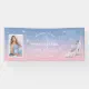 Cinderella Light Blue and Pink Birthday Photo Banner | Zazzle