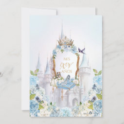 Cinderella Light Blue Royal Princess Quinceañera Invitation | Zazzle