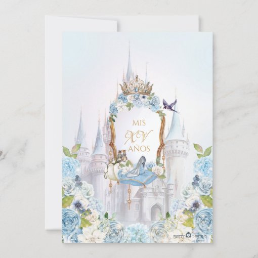 Cinderella Light Blue Royal Princess Quinceañera Invitation | Zazzle