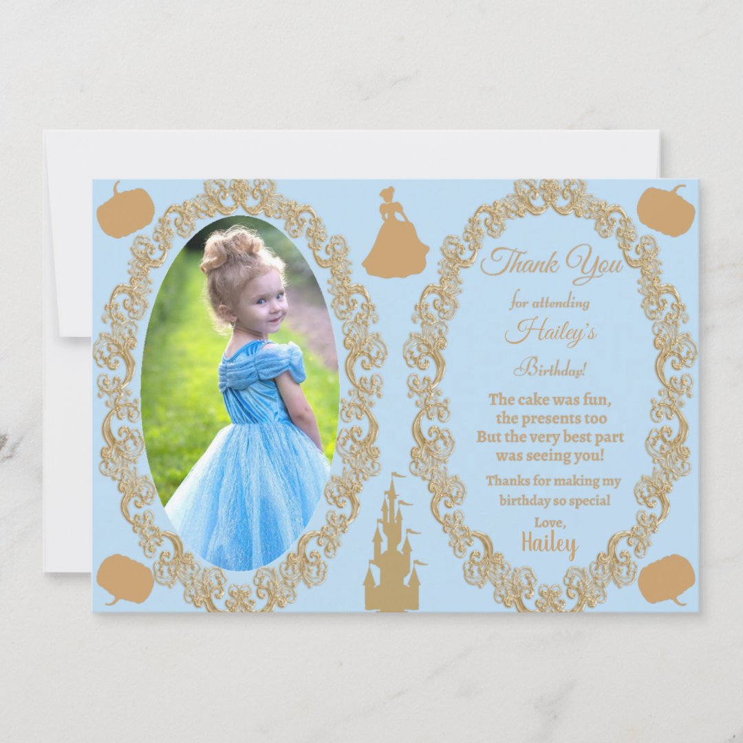 Cinderella Photo Thank You Card | Zazzle