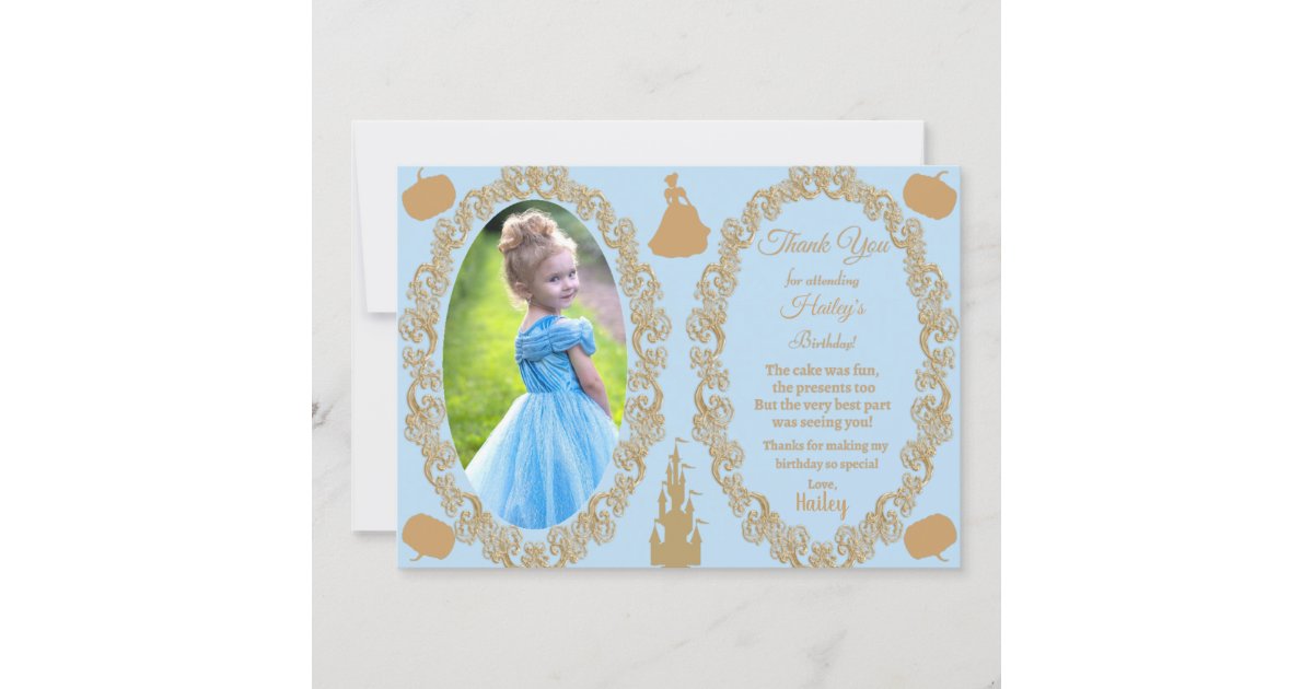 Cinderella Photo Thank You Card | Zazzle