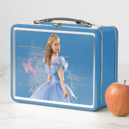 Cinderella Photo With Letter Metal Lunch Box | Zazzle