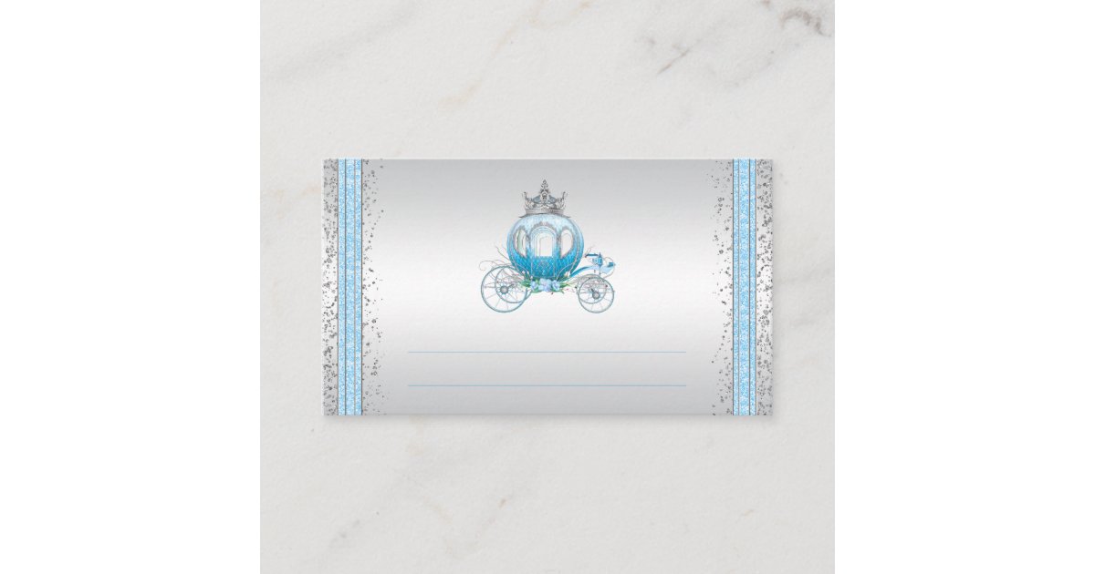 Cinderella Princess Carriage Table Seating Cards | Zazzle