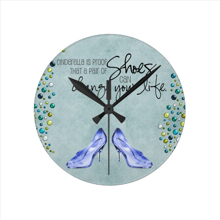 Cinderella Shoes Clock | Zazzle