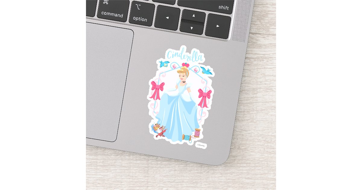 Cinderella With Gus & Rufus Sticker | Zazzle