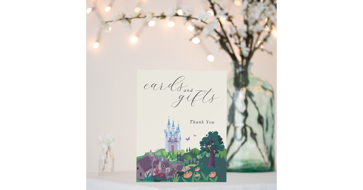 Cinderella's Castle Wedding Cards & Gifts Table Foam Board | Zazzle