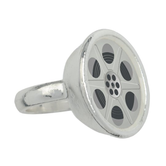 CINE REEL DESIGN FOR FILM BUFFS RING | Zazzle.com