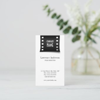 Cinema Film Strip Videographer business card | Zazzle