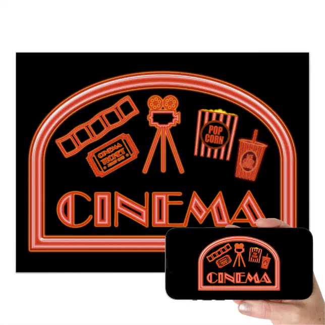 Cinema Neon Sign | Zazzle