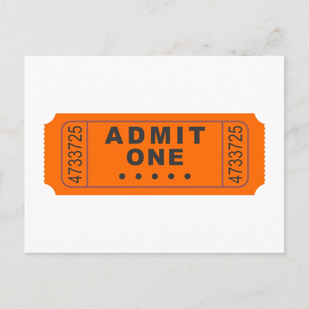 Cinema Ticket Postcard | Zazzle