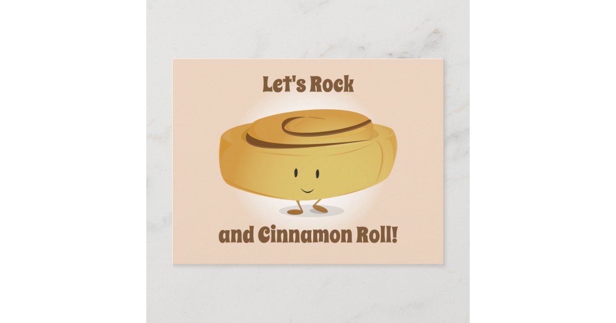 Cinnamon Roll Character Food Postcard | Zazzle