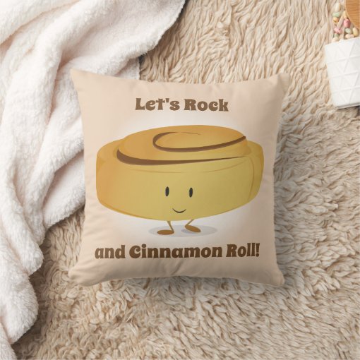 Cinnamon Roll Character | Throw Pillow | Zazzle