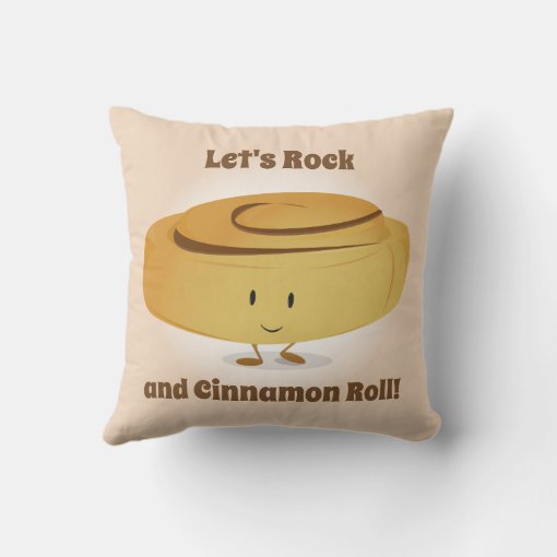 Cinnamon Roll Character | Throw Pillow | Zazzle