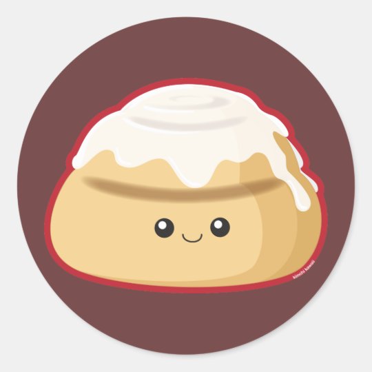 Cinnamon Roll Classic Round Sticker | Zazzle.com