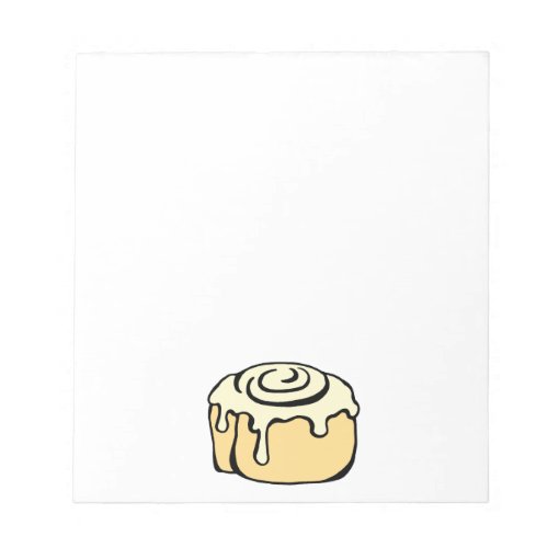 Cinnamon Roll Honey Bun Cute Cartoon Design Notepad | Zazzle