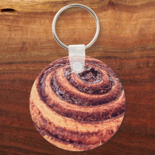 Cinnamon roll keychain | Zazzle