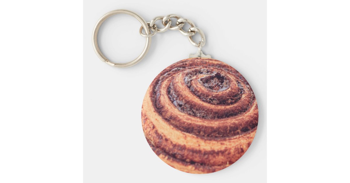 Cinnamon roll keychain | Zazzle