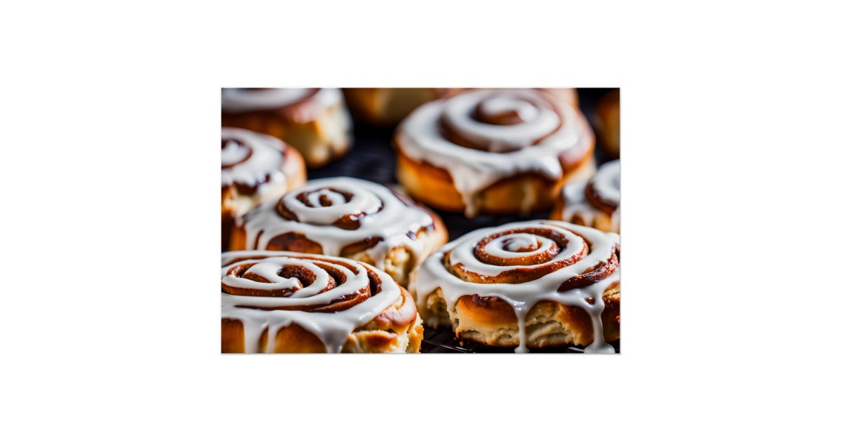Cinnamon Roll Poster | Zazzle