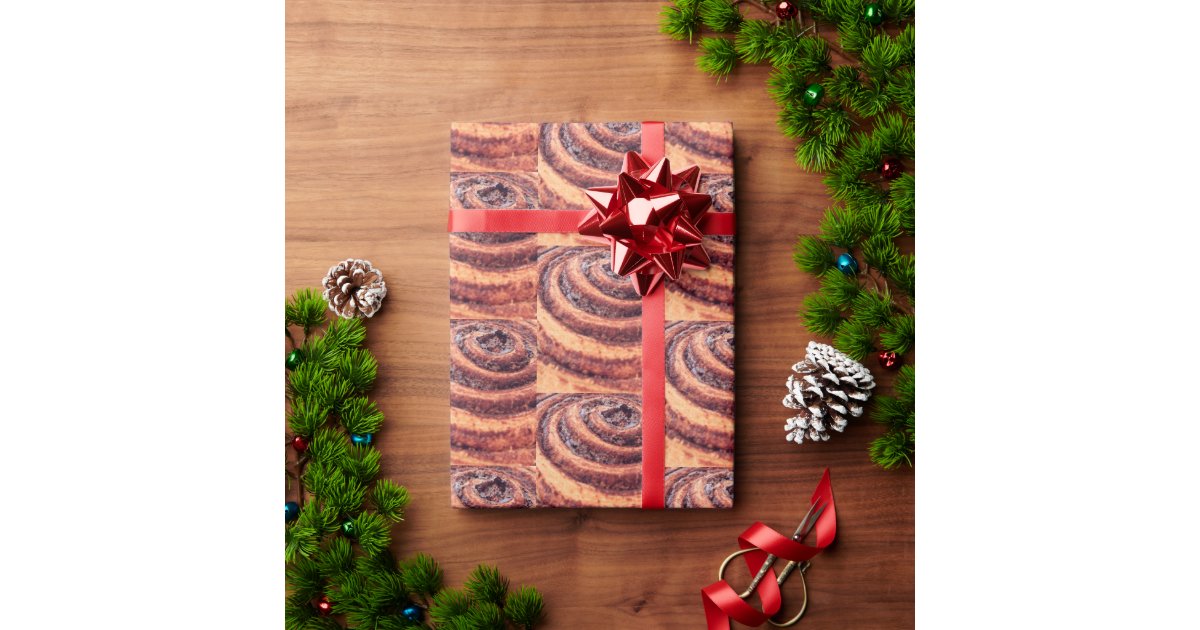 Cinnamon roll wrapping paper | Zazzle