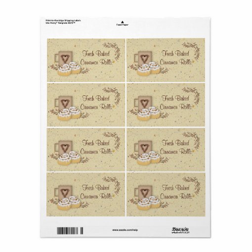 Cinnamon Rolls Label | Zazzle