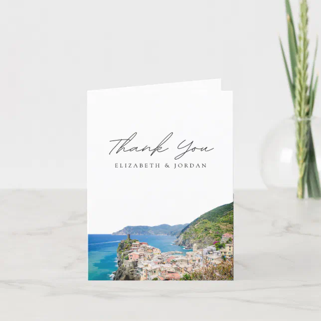Cinque Terre Italy Blank Thank You Card | Zazzle