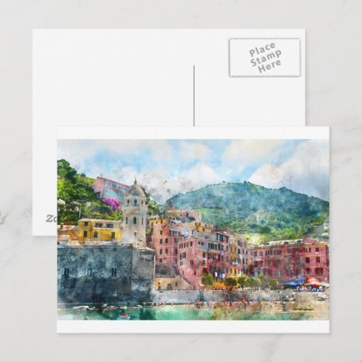 Cinque Terre Italy in the Italian Riviera Postcard | Zazzle