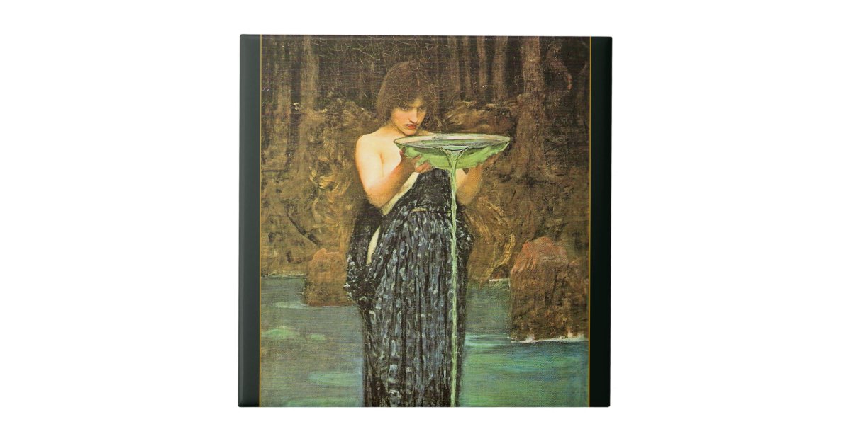 Circe Invidiosa Pre-Raphaelite Ceramic Tile | Zazzle