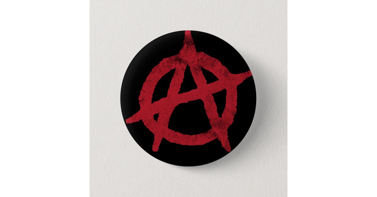 'circle a' anarchy symbol button | Zazzle