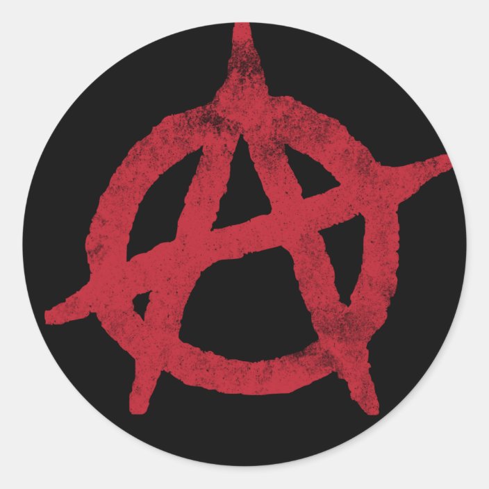 'circle a' anarchy symbol classic round sticker | Zazzle.com
